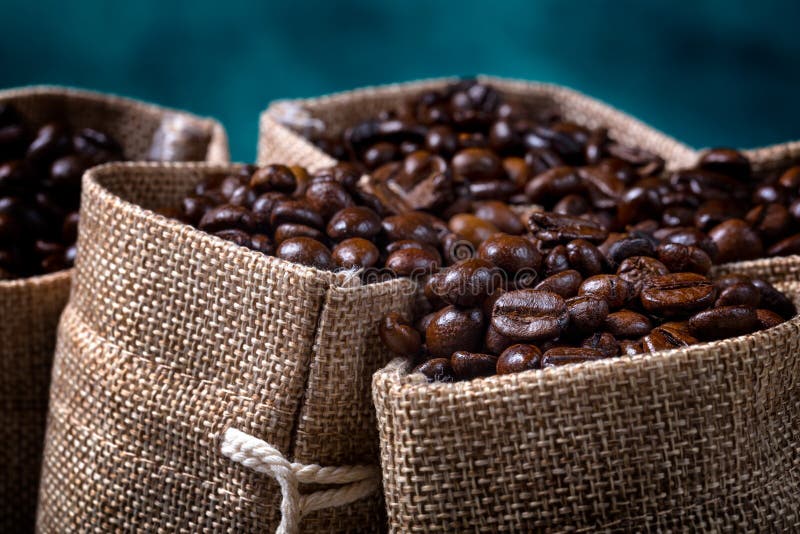 101 Jute Bags Filled Coffee Beans Stock Photos - Free & Royalty-Free ...