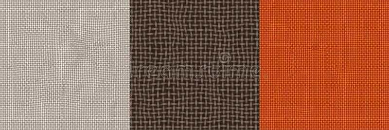 Jute Fabric Textures. Seamless Patterns of Burlap Stock Illustration ...