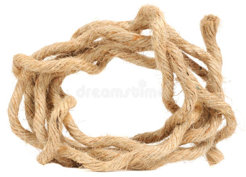 Jute Rope with Knot stock image. Image of fishing, attach - 19701065