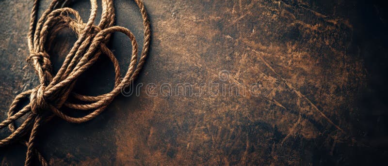 Jute rope on rustic wood stock image. Image of decorative - 383958989
