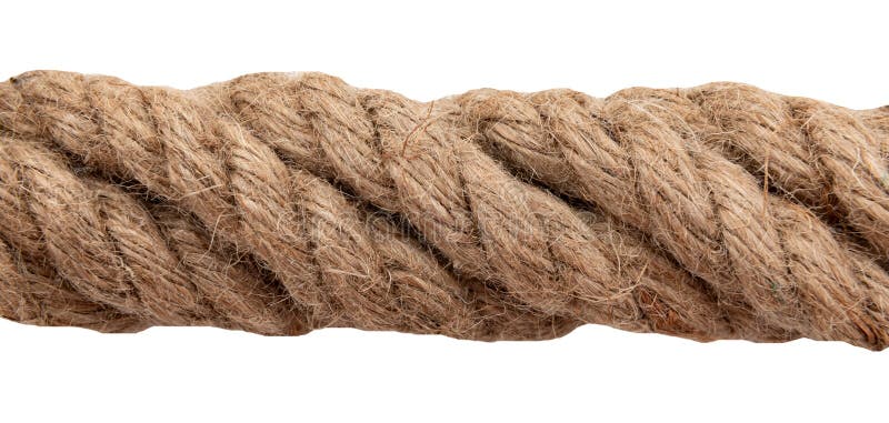 Jute Rope is Wound on a Plastic Spool on a White Background. Rope ...