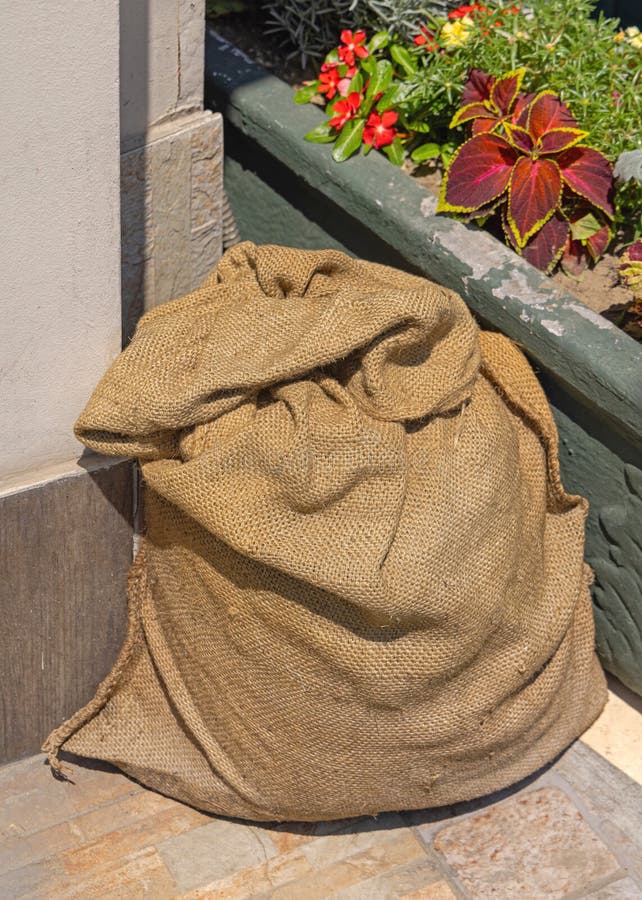 Jute Sack Bag stock photo. Image of potato, gunny, serbia - 370317412