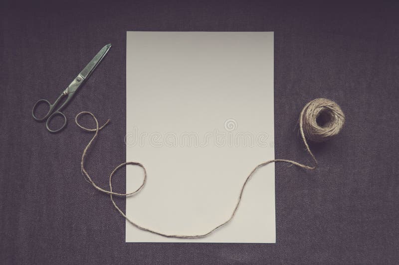 Jute Twine and Old Scissors Stock Photo - Image of paper, beautiful ...