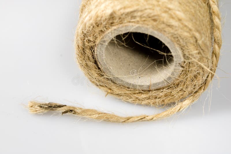Jute Twine Rolled Up in Cradle. Accessories for Packing Postal P Stock ...