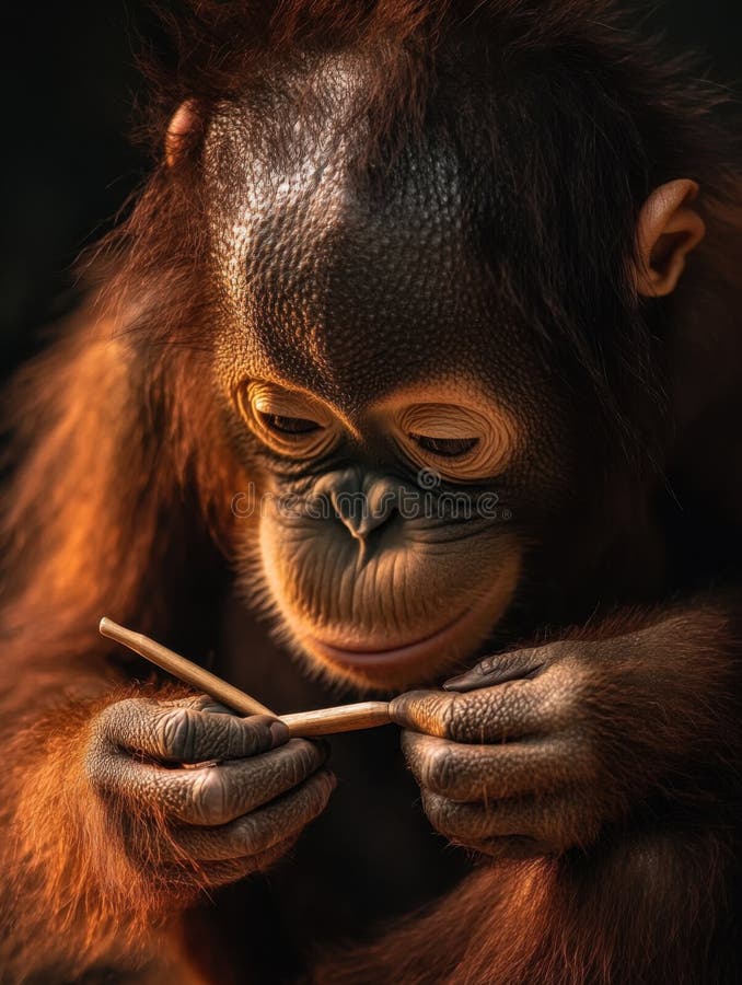 Juvenile Apes Advancing Their Tool Change Techniques Generative AI ...