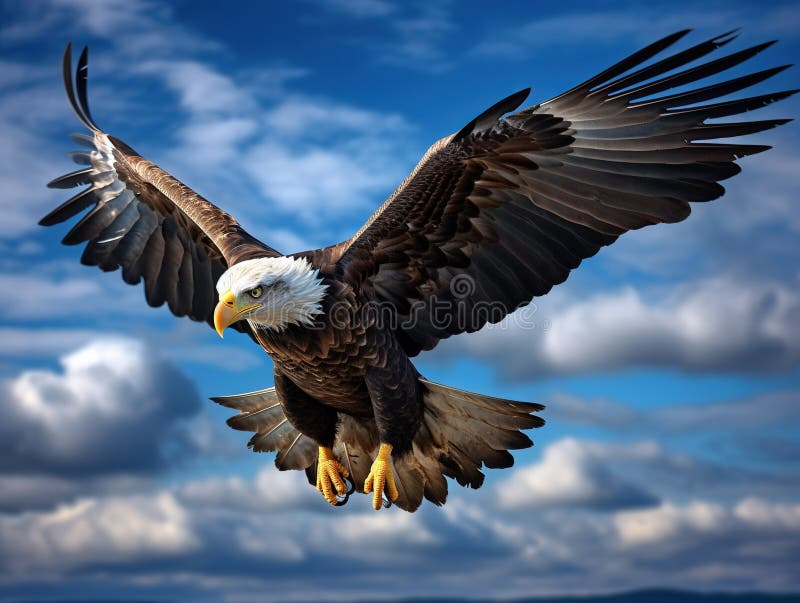 Juvenile Bald Eagle in Flight Stock Illustration - Illustration of fantasy, american: 293683827