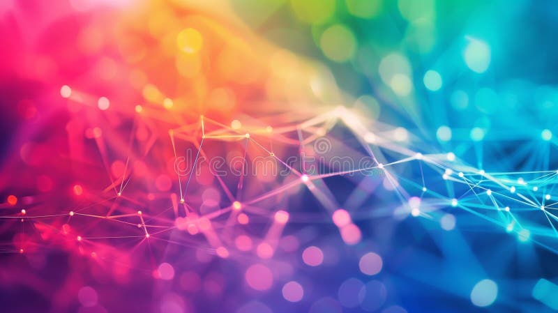 A Juxtaposition of Rainbow Colors on a Neural Network Pattern Stock ...