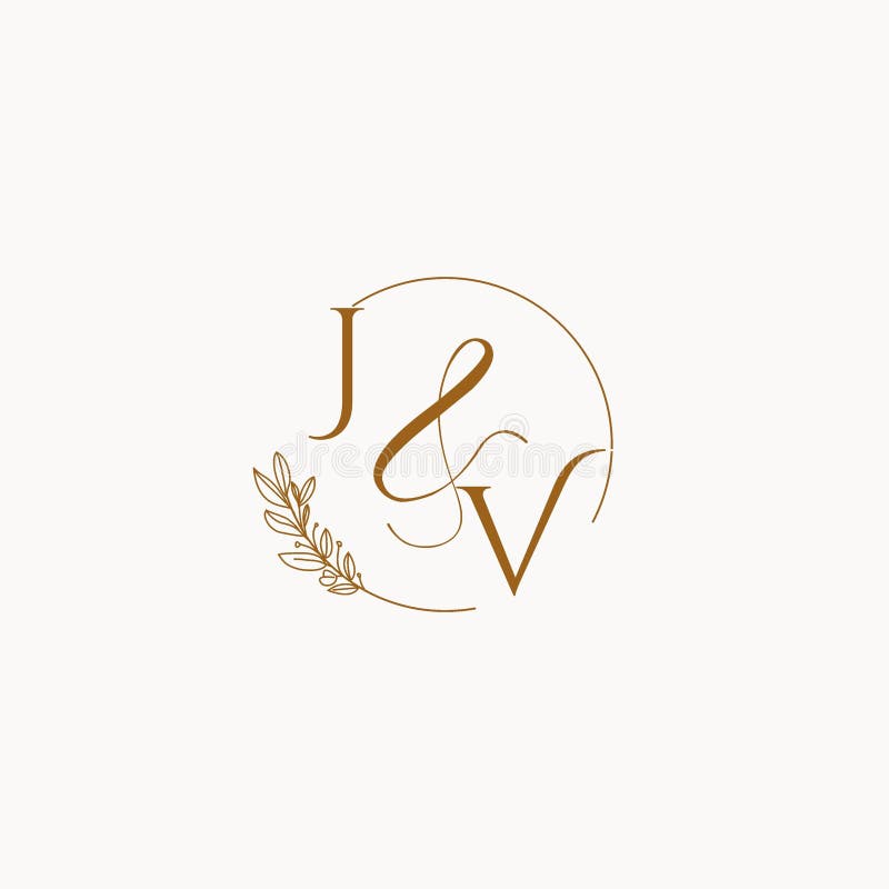 JV Initial Wedding Monogram Logo Stock Illustration - Illustration of ...