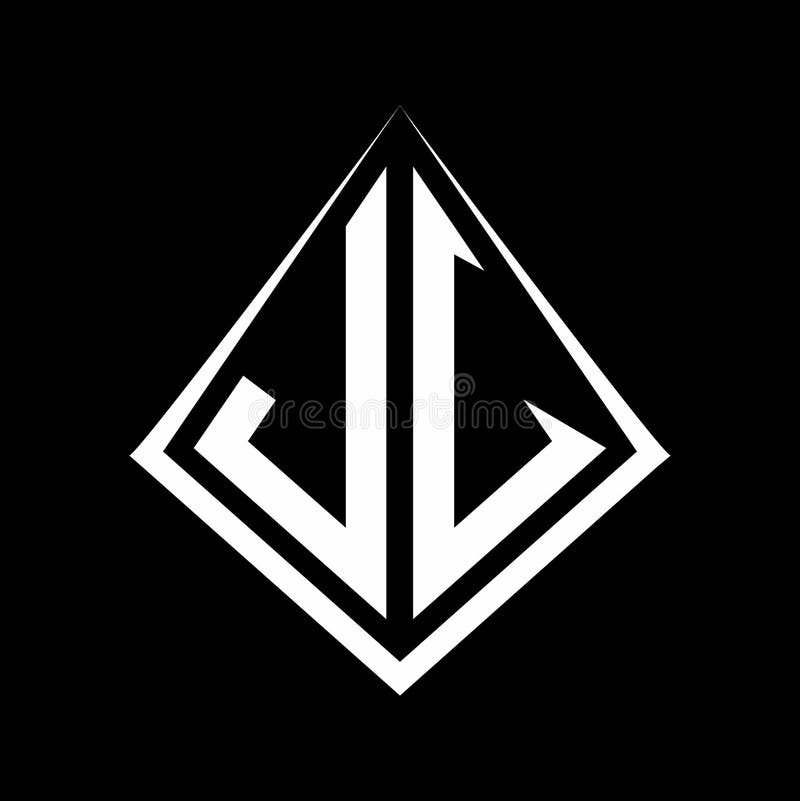 JV Logo Letters Monogram with Prisma Shape Design Template Stock Vector ...