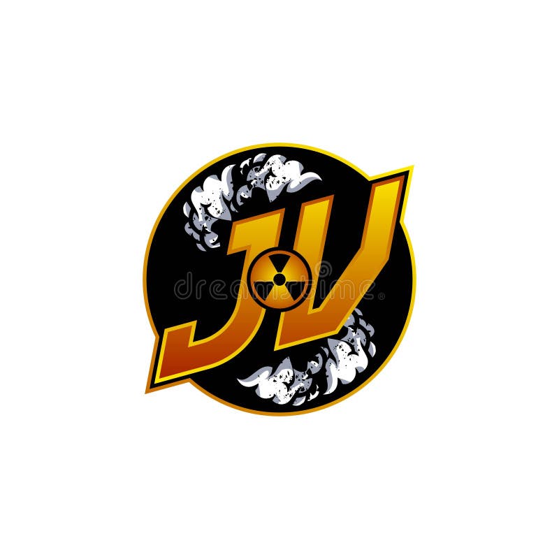 JV Logo Monogram ESport Gaming with Gas Shape Design Stock Vector ...