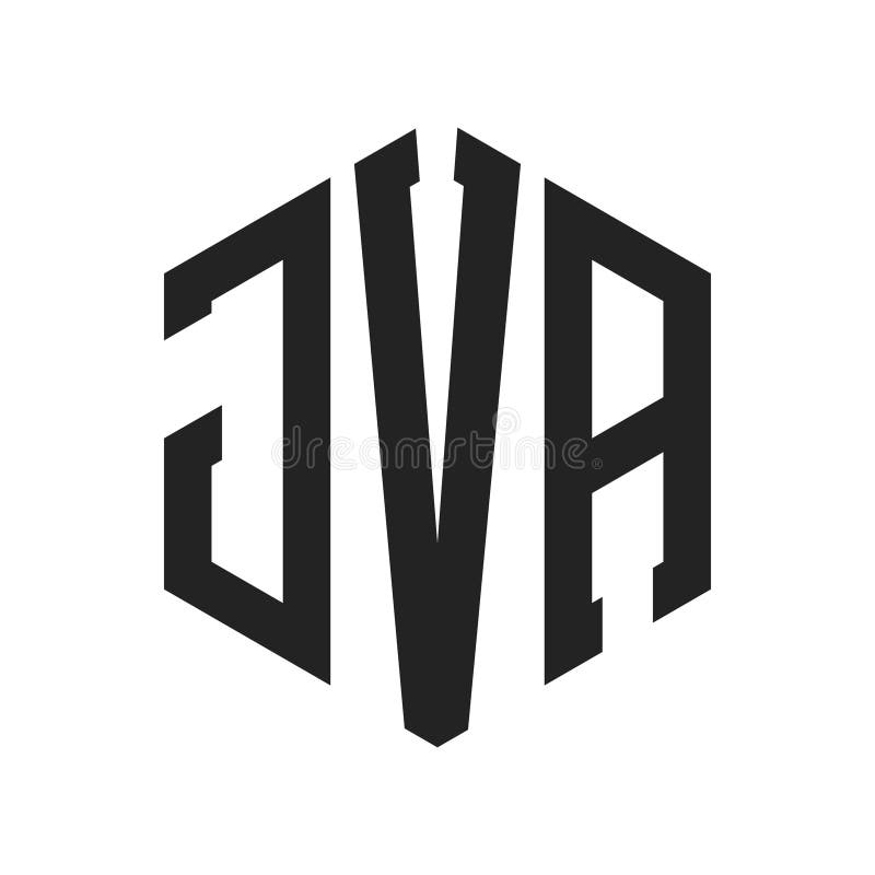 JVA Logo Design. Initial Letter JVA Monogram Logo Using Hexagon Shape ...