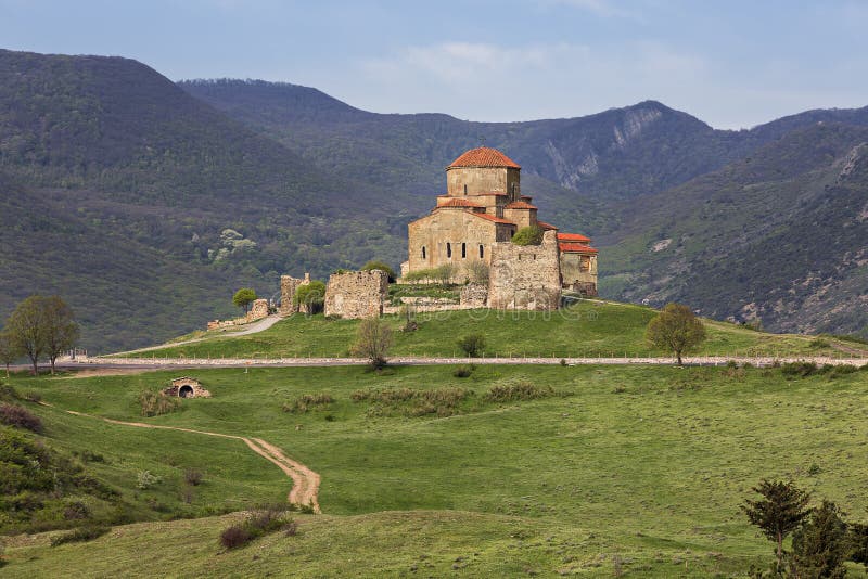 Jvari Church Near the City of Mtskheta in Georgia. Stock Image - Image ...
