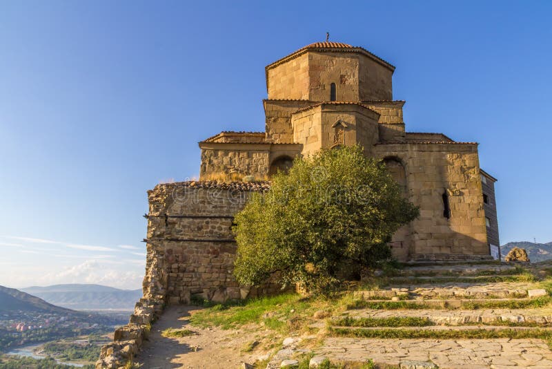 Jvari Monastery stock photo. Image of mtkvari, clouds - 4344582