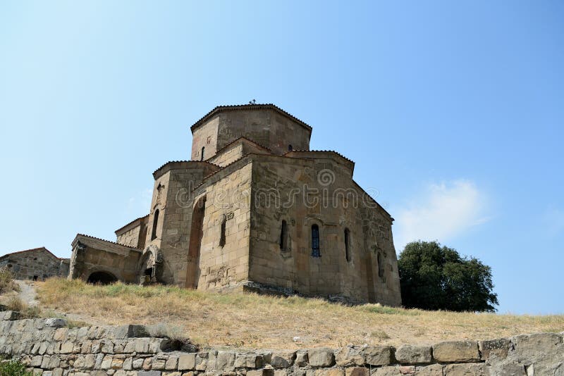 View of the Jvari Monastery from the Courtyard of the Svetitskhoveli ...