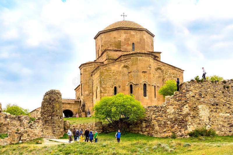 Jvari Orthodox Monastery Near Mtskheta, Eastern Georgia Editorial Stock ...