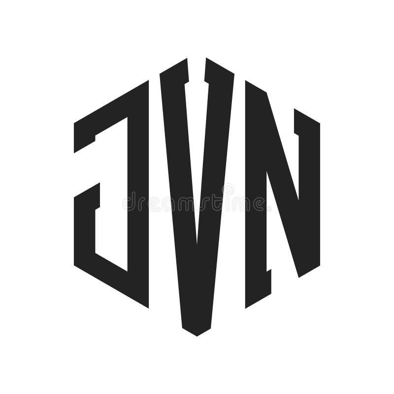 JVN Logo Design. Initial Letter JVN Monogram Logo Using Hexagon Shape ...