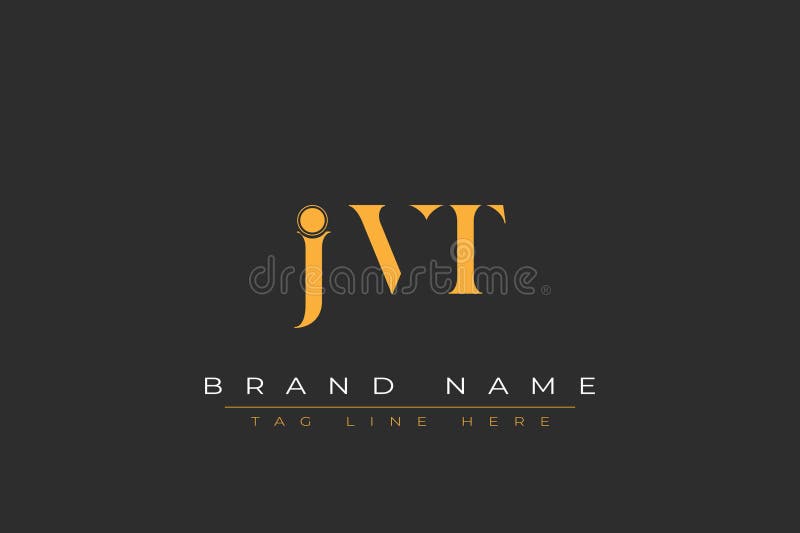 JVT Abstract Letter Logo Design Stock Vector - Illustration of badge ...