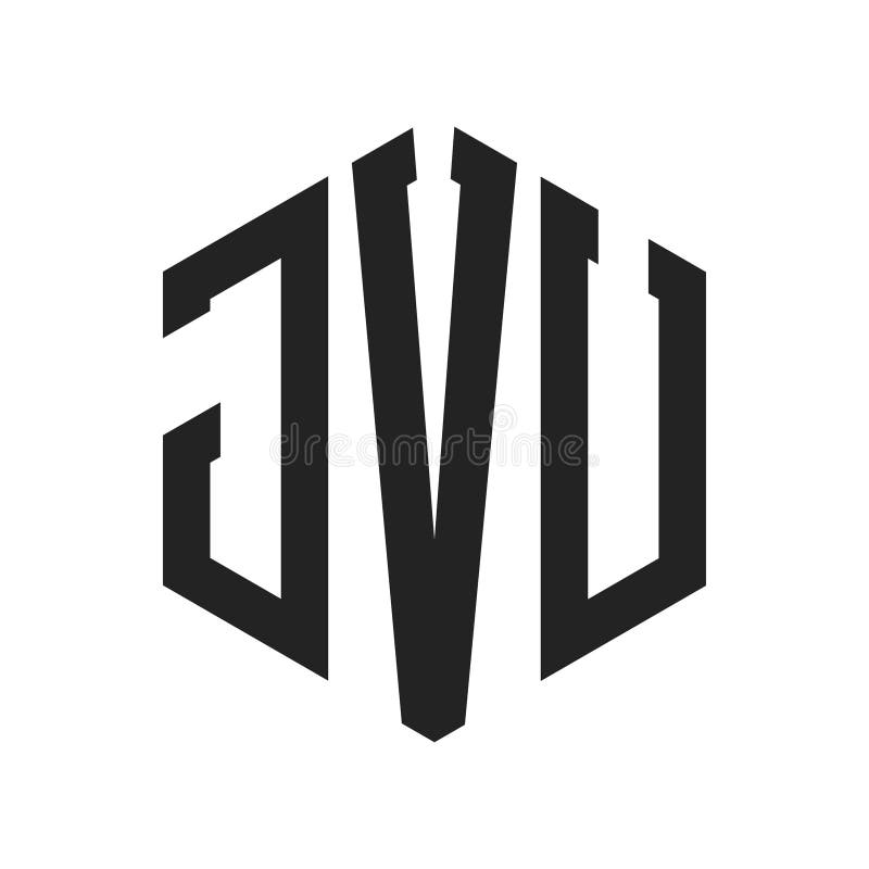 JVU Logo Design. Initial Letter JVU Monogram Logo Using Hexagon Shape ...