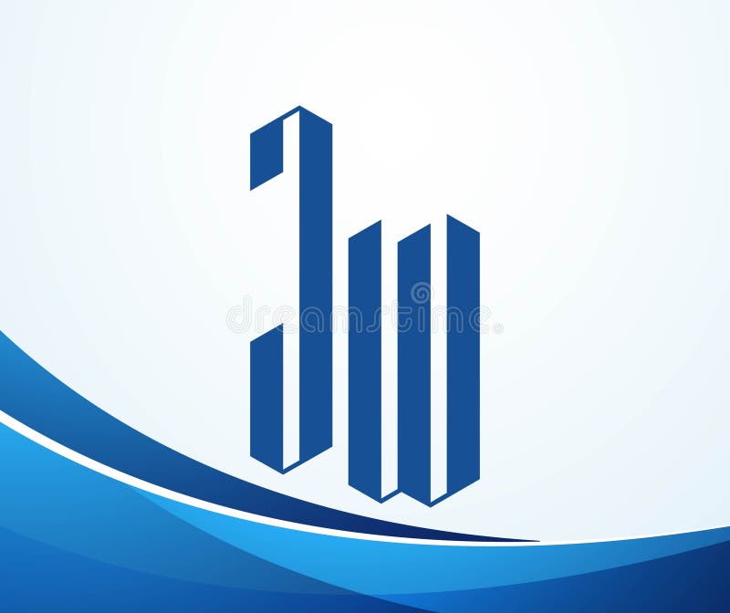 JW Alphabet Letter Logo Design Template Elements Stock Vector ...