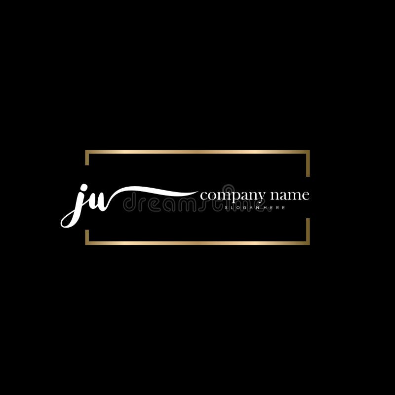 JW Initial Handwriting Logo Circle Hand Drawn Template Vector Stock ...