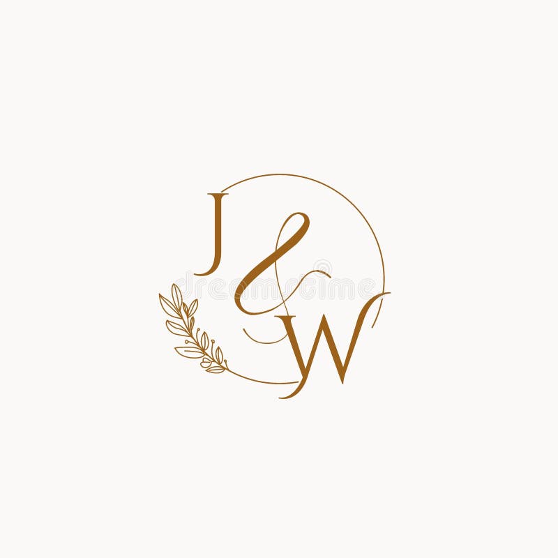 JW Initial Wedding Monogram Logo Stock Illustration - Illustration of ...