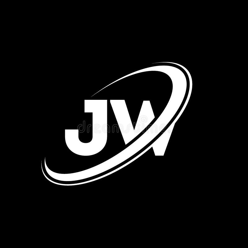 JW J W Letter Logo Design. Initial Letter JW Linked Circle Uppercase ...