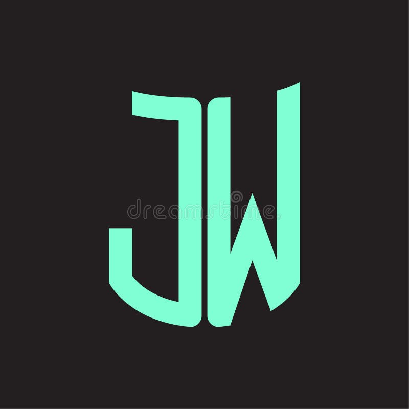 JW Logo Monogram with Ribbon Style Design Template Stock Vector ...