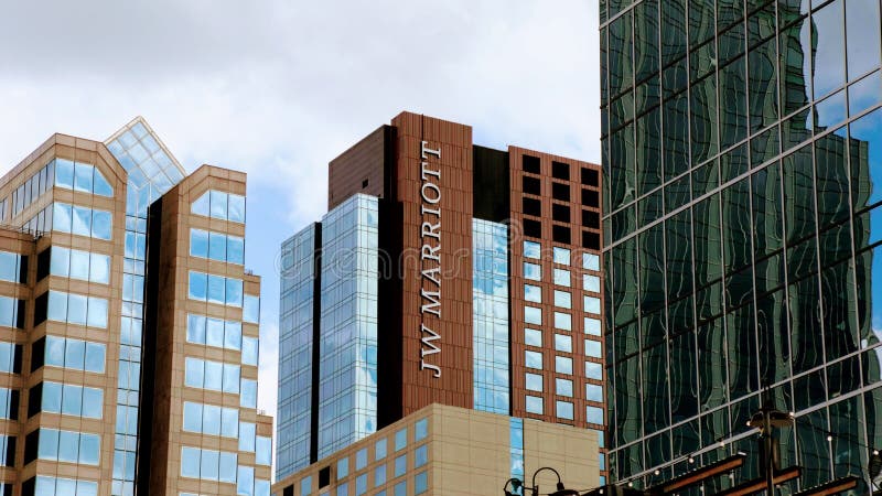 Marriott Logo on Their Main Hotel in Toronto, Ontario. Marriott ...