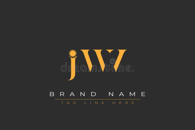 JWV Abstract Letter Logo Design Stock Vector - Illustration of icon ...