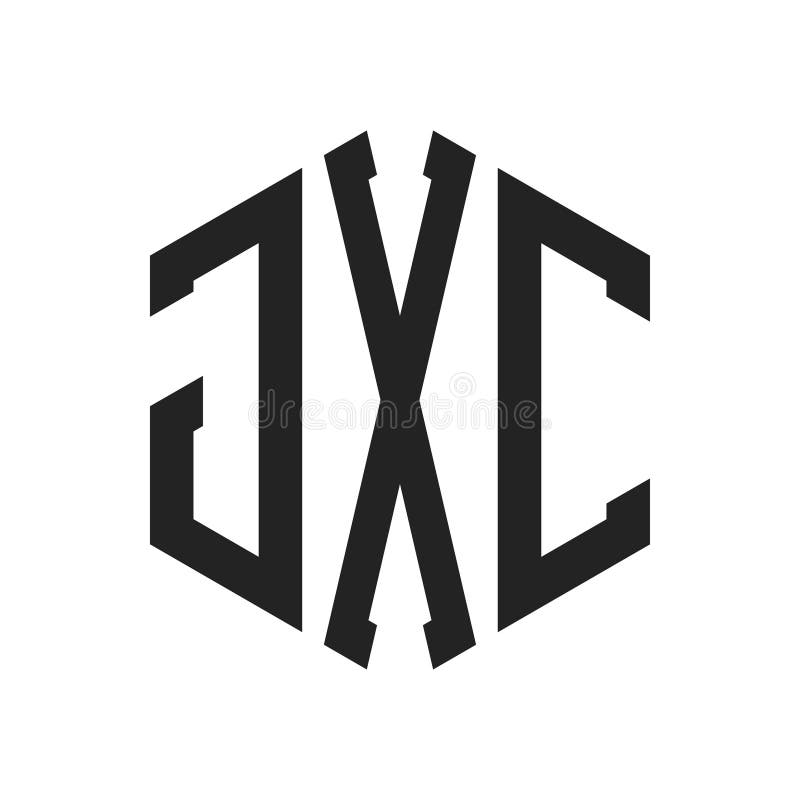 JXC Logo Design. Initial Letter JXC Monogram Logo Using Hexagon Shape ...