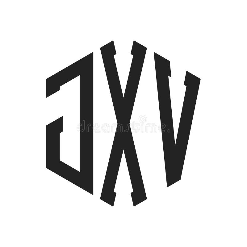 JXV Logo Design. Initial Letter JXV Monogram Logo Using Hexagon Shape ...