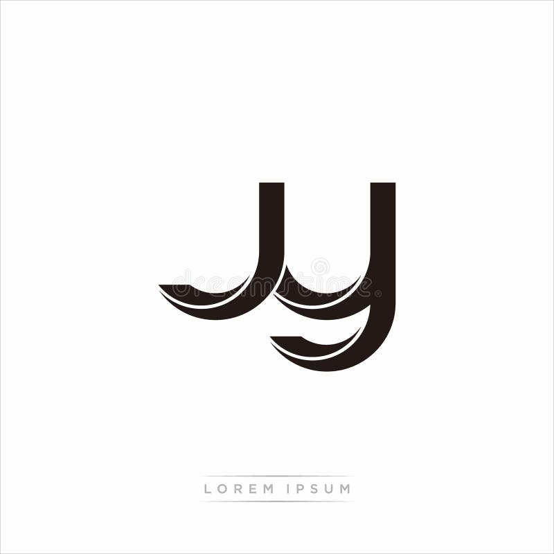 Jy Initial Letter Split Lowercase Modern Monogram Linked Outline ...