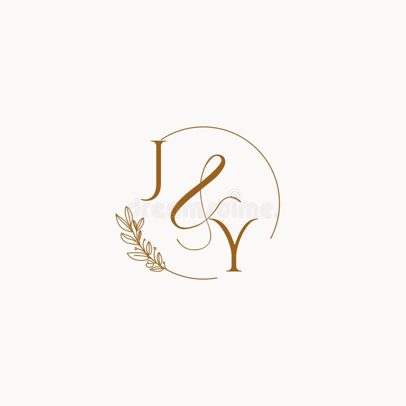 JY Initial Wedding Monogram Logo Stock Illustration - Illustration of ...