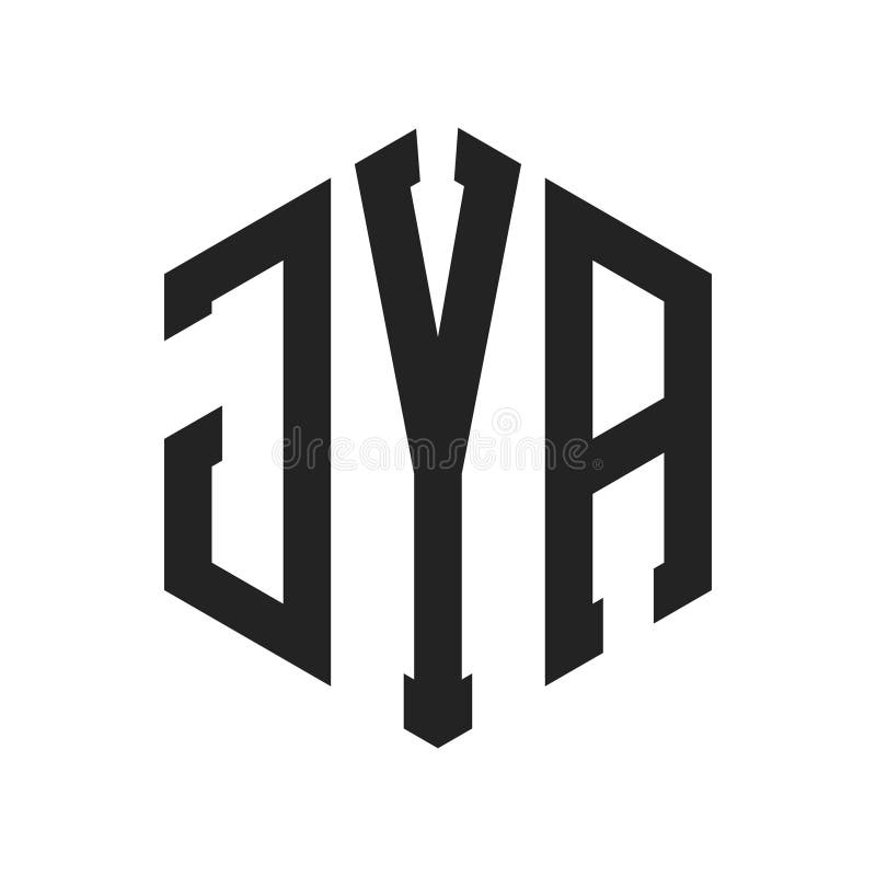 JYA Logo Design. Initial Letter JYA Monogram Logo Using Hexagon Shape ...