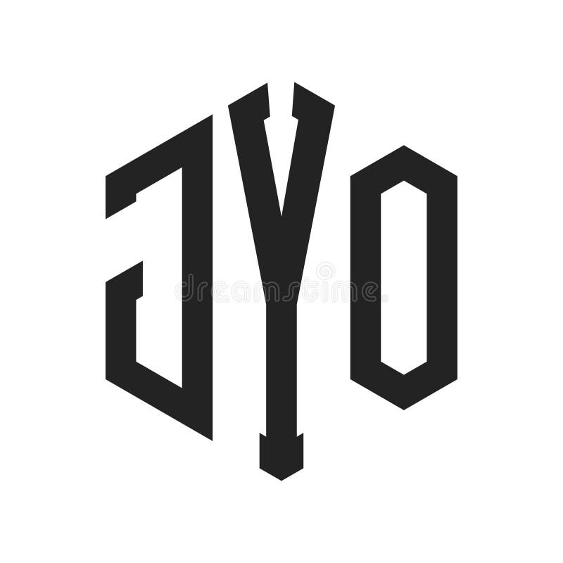 JYO Logo Design. Initial Letter JYO Monogram Logo Using Hexagon Shape ...