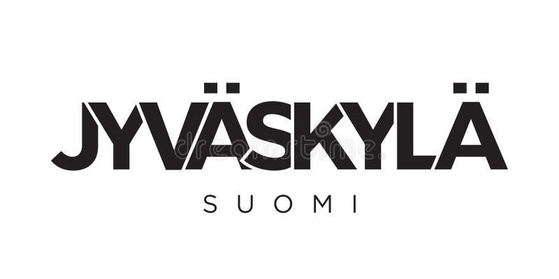Jyvaskyla in the Finland Emblem. the Design Features a Geometric Style ...