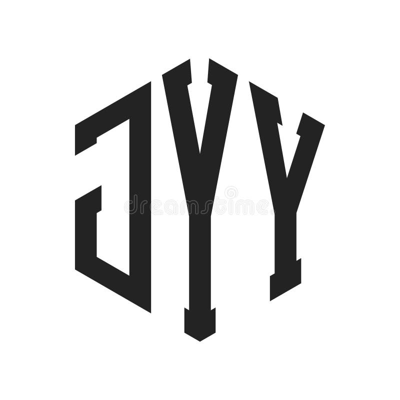 JYY Logo Design. Initial Letter JYY Monogram Logo Using Hexagon Shape ...