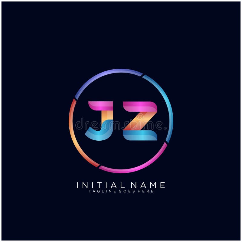 JZ Letter Logo Icon Design Template Elements Stock Vector ...