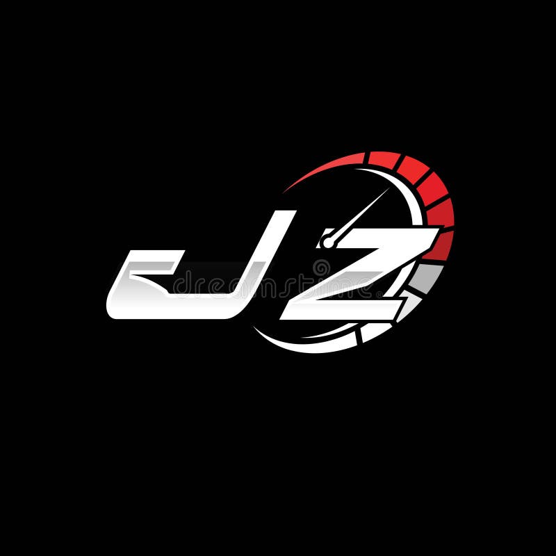 JZ Logo Letter Speed Meter Racing Style Stock Vector - Illustration of ...