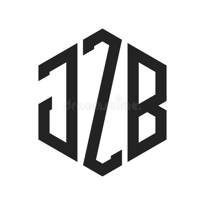 JZB Logo Design. Initial Letter JZB Monogram Logo Using Hexagon Shape Stock Illustration ...