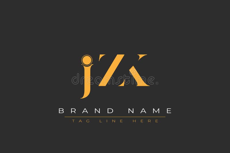 JZK Abstract Letter Logo Design Stock Vector - Illustration of letter ...