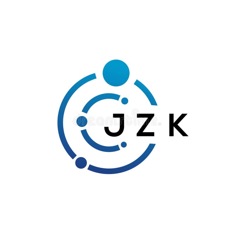 JZK Letter Technology Logo Design on White Background. JZK Creative ...