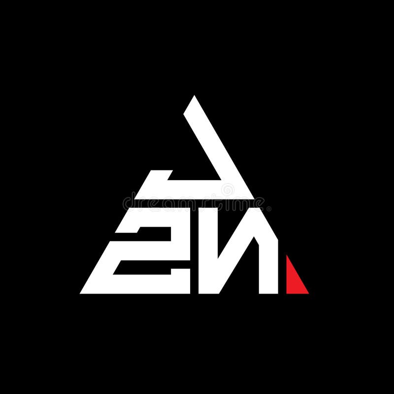 JZN Triangle Letter Logo Design with Triangle Shape. JZN Triangle Logo ...