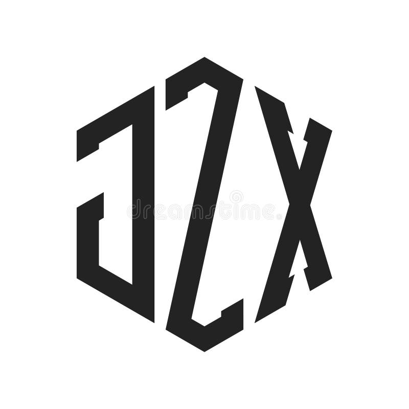 JZX Logo Design. Initial Letter JZX Monogram Logo Using Hexagon Shape Stock Illustration ...