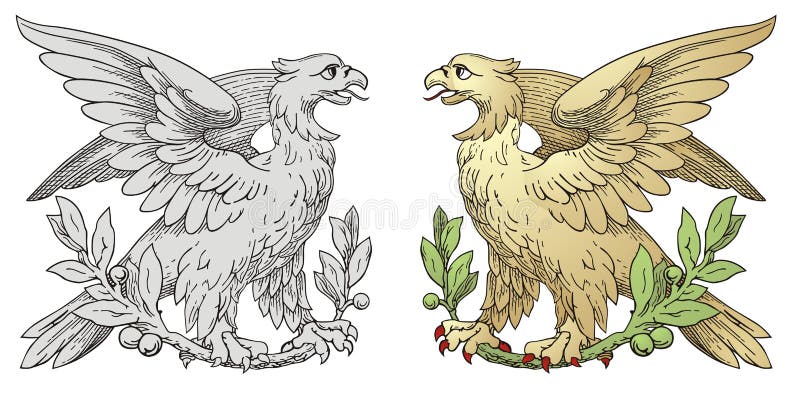 Königliche Greife vektor abbildung. Illustration von graphik - 67597444