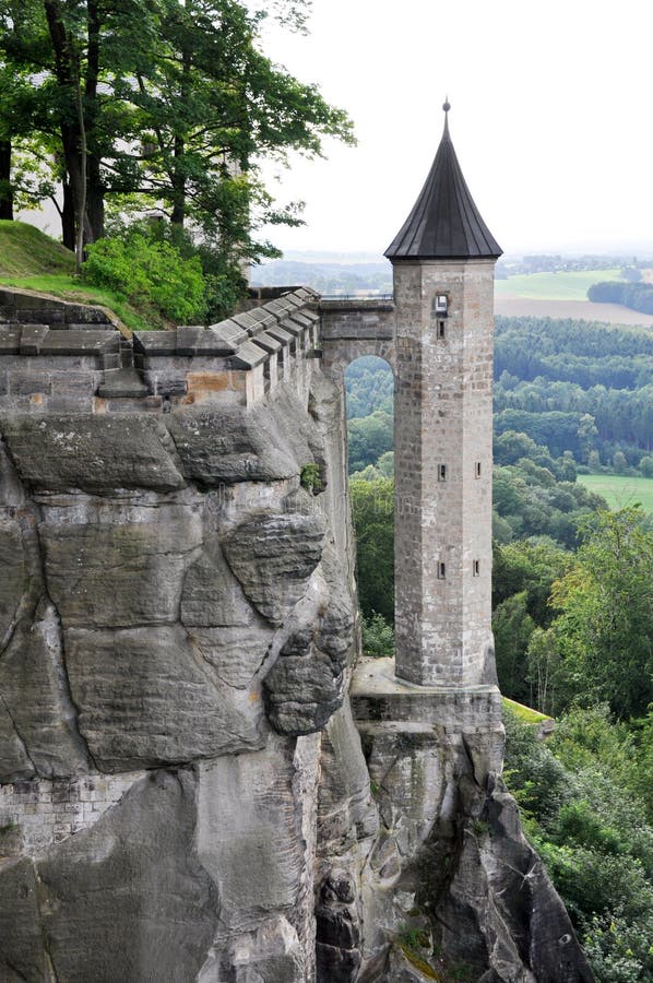 Konigstein Fortress, Saxony (Germany) Stock Photo - Image of cannon ...
