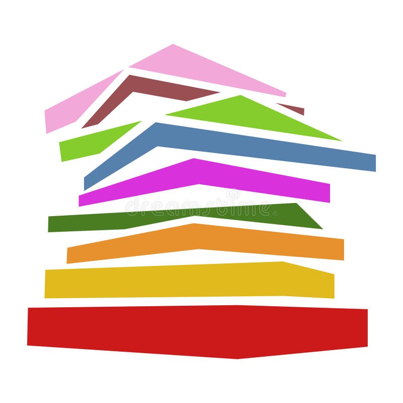 Stack of Books Logo Icon Template Stock Vector - Illustration of brand ...