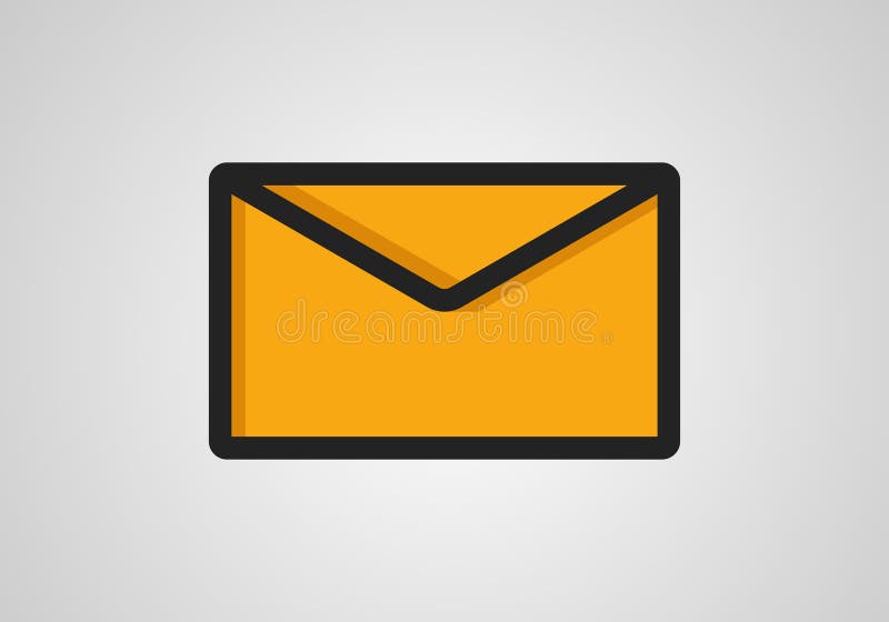 Mail Envelope Icon in Flat Style. Receive Email Letter Spam Vector ...
