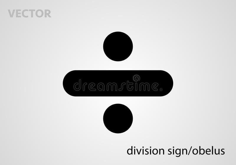 Mathematical Symbol Icon Obelus, Vector Illustration Stock Vector ...