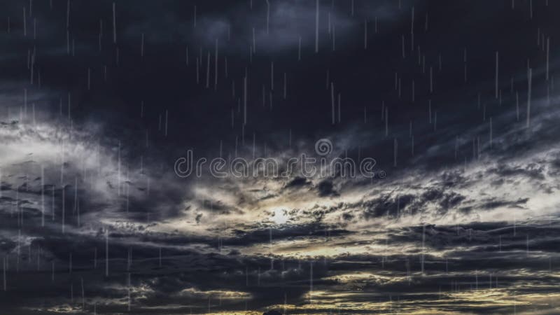 4K Abstract Animation of a Powerful Lightning Strike Piercing Dark ...